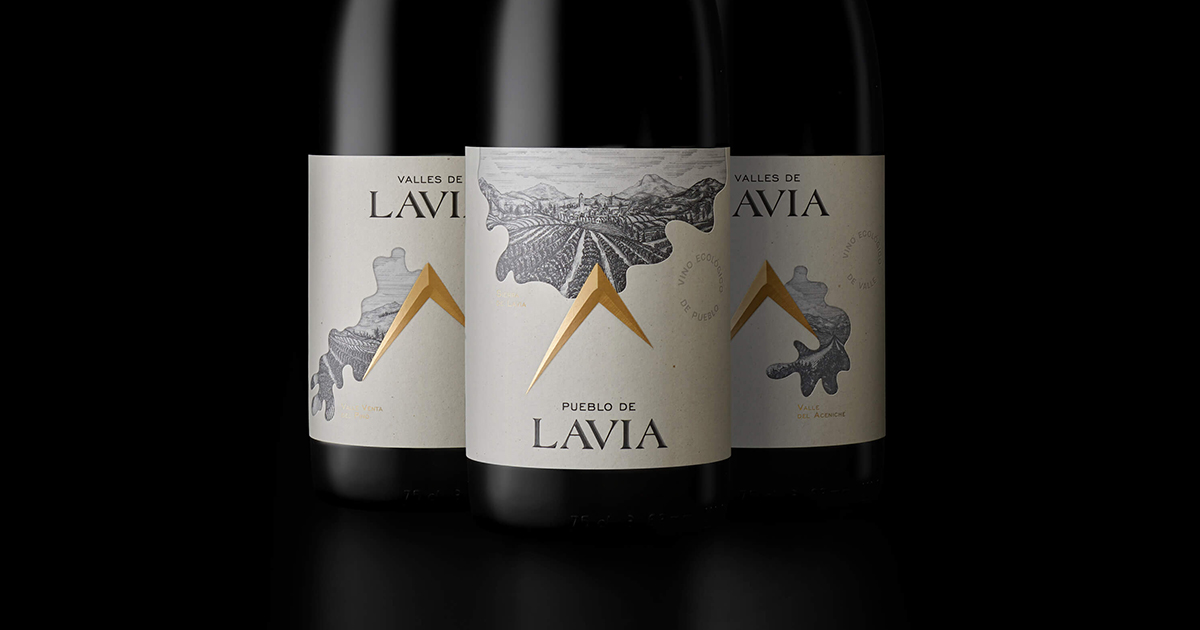 Disñeo de vino Lavia